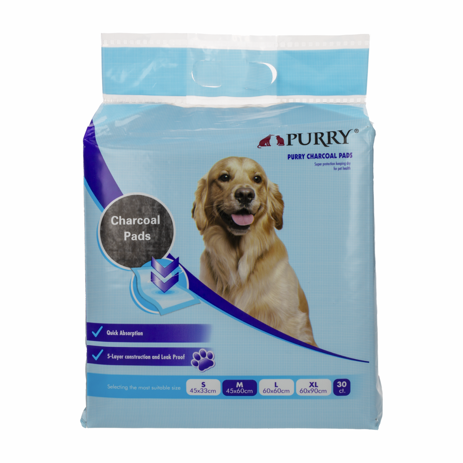 Pads De Piso Para Mascotas PURRY 45 Cm X 60 Cm X 30 - Megamaxi