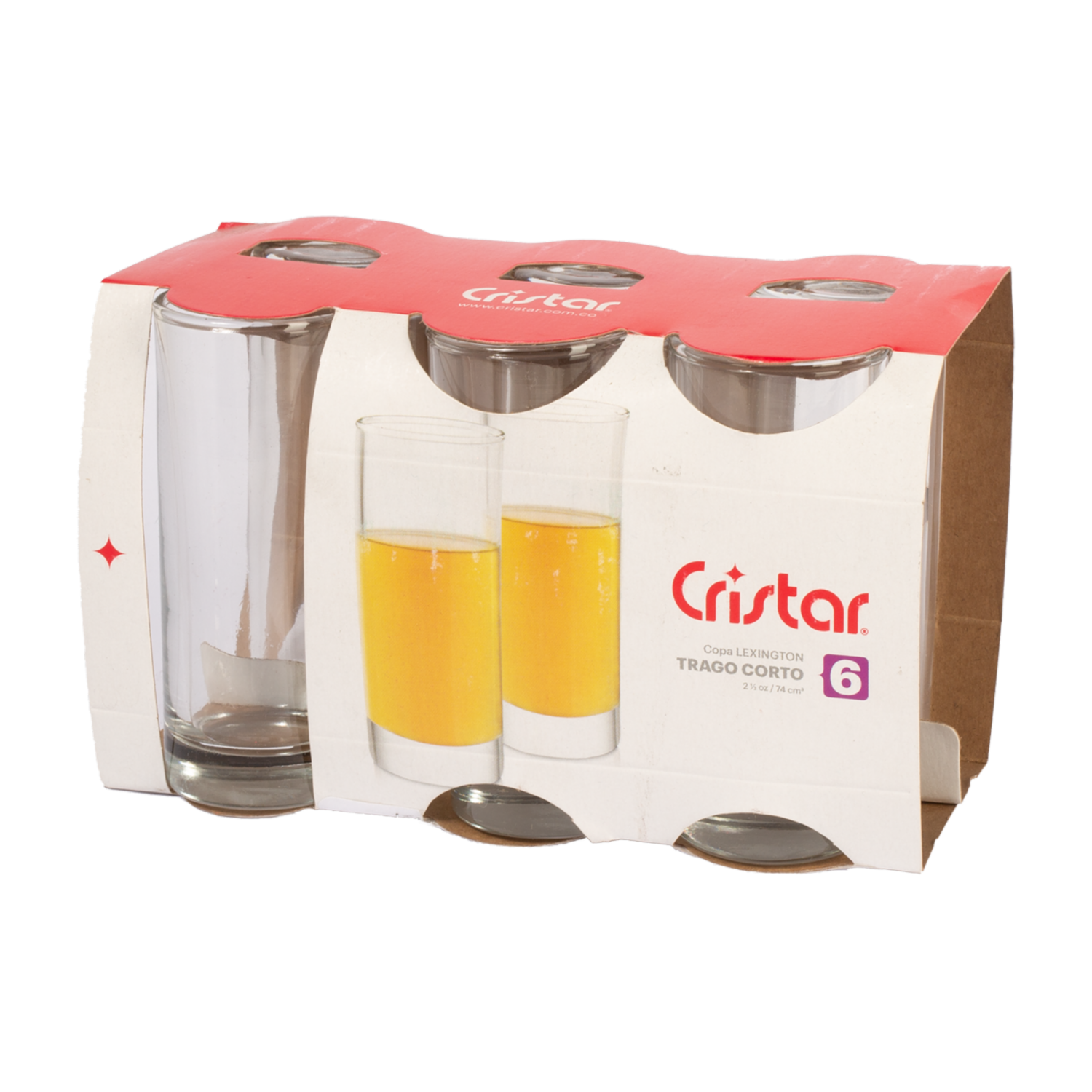 Set De Copas Shot Lexington 0054cl CRISTAR 25 Onz X 6 - Megamaxi