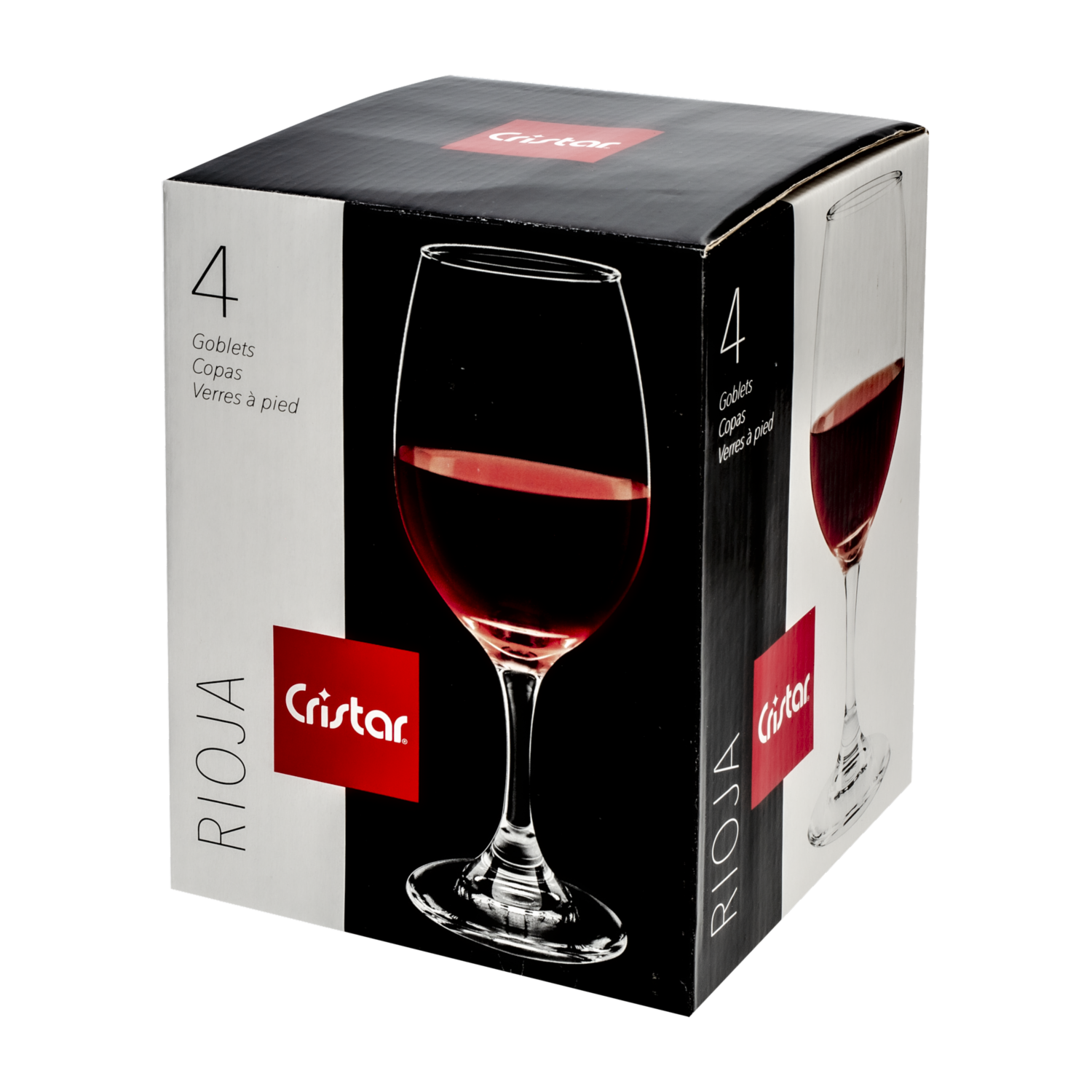 Set De Copas Agua Rioja 5416el4he CRISTAR 4 Piezas - Megamaxi