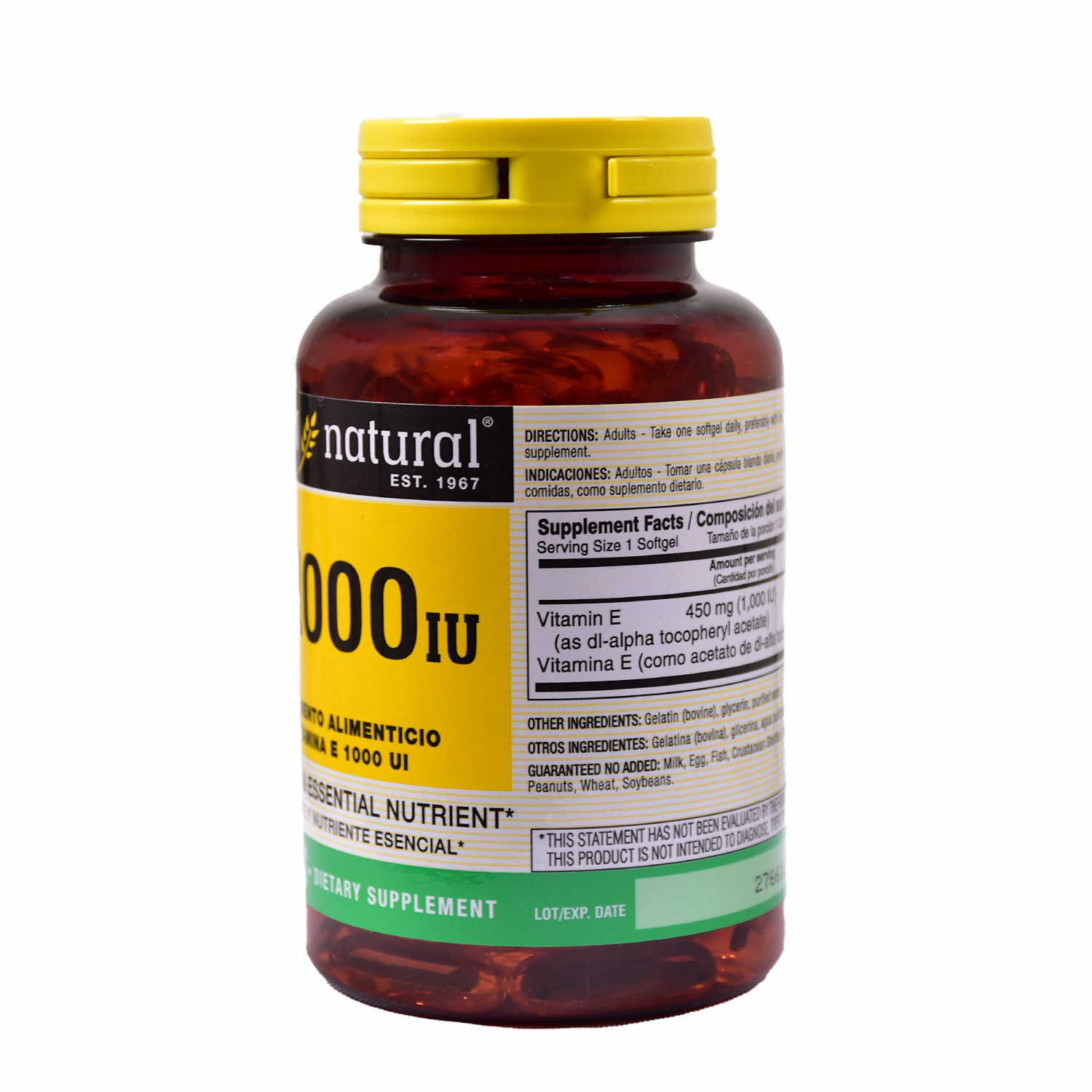 Vitamina E Softgels 1000 Iu MASON NATURAL 100 Uds - Megamaxi