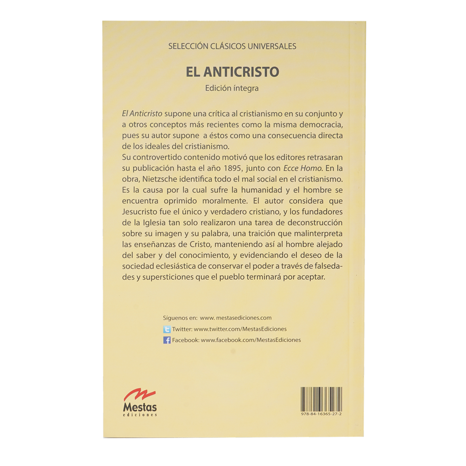 Libro El Anticristo MESTAS 128 Páginas - Megamaxi